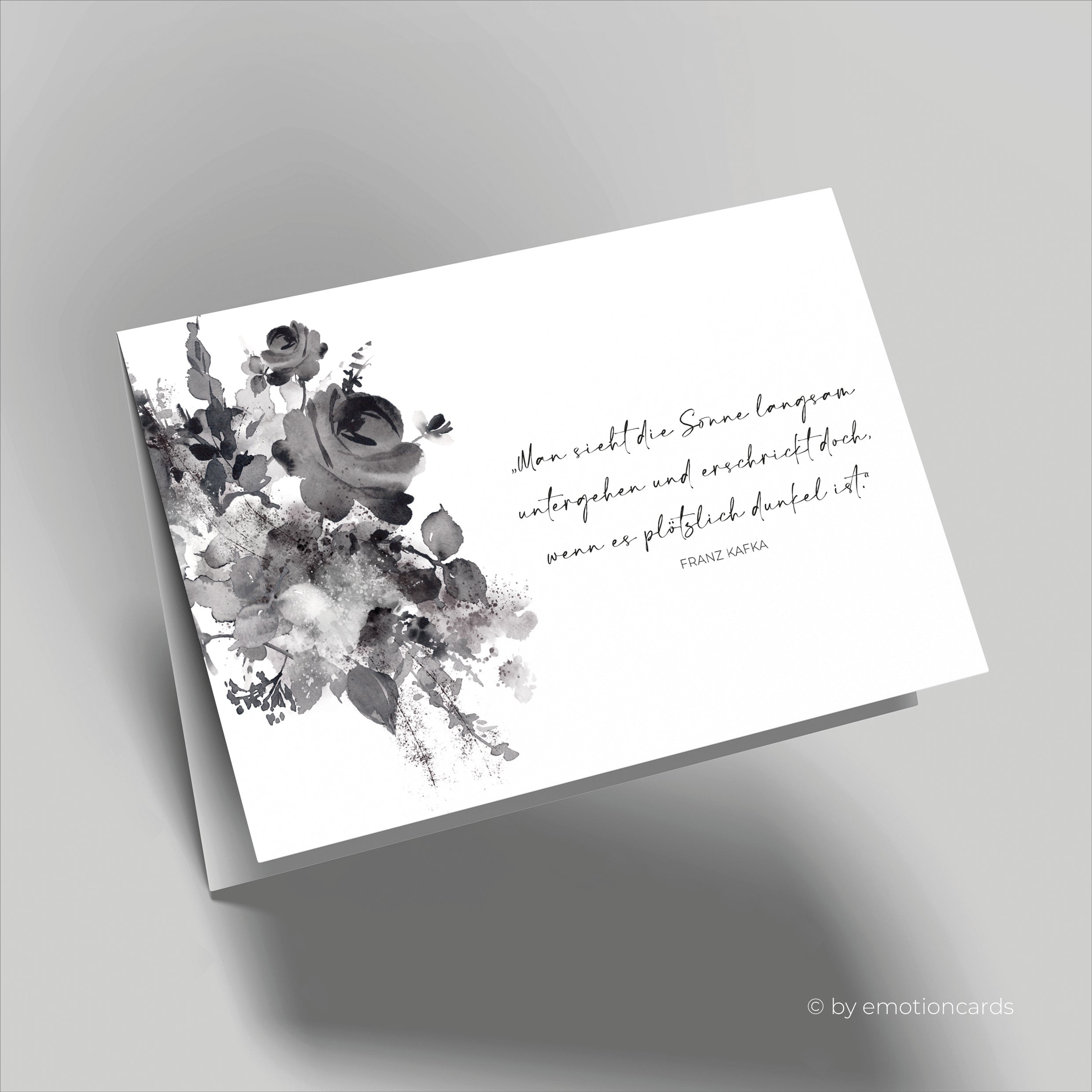 Trauerkarte Trauerspruch - Man sieht die Sonne langsam untergehen ...
